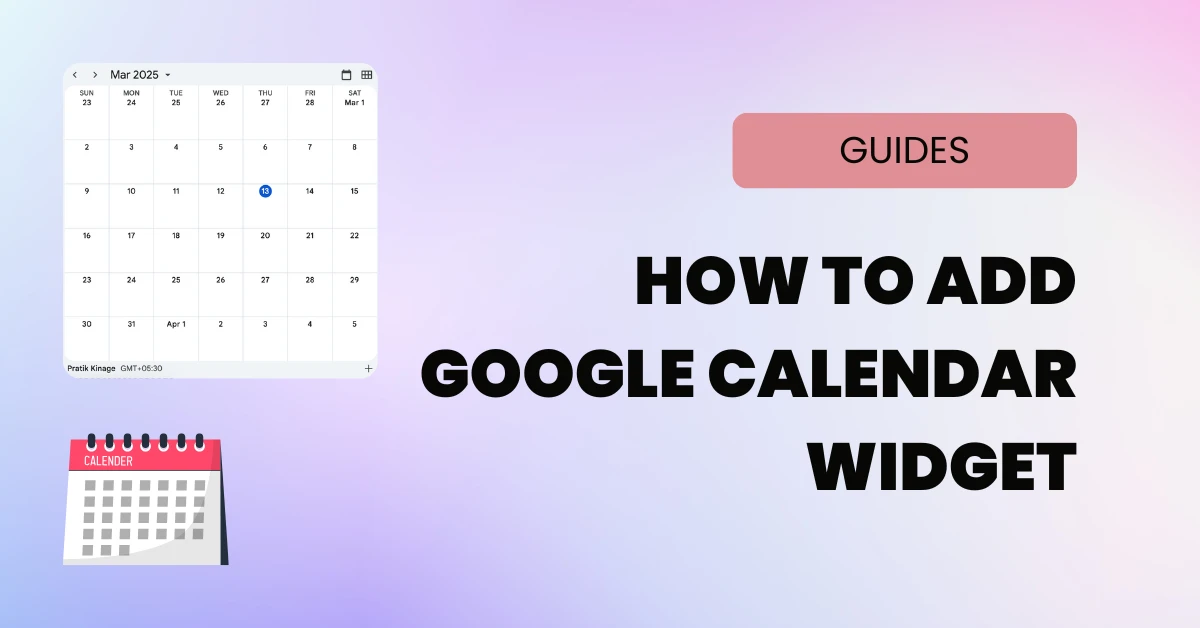 How To Add Google Calendar Widget to Your Website (Step-by-Step Guide) - Poper